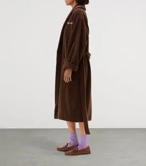 Versace Cotton Medusa Robe - Brown