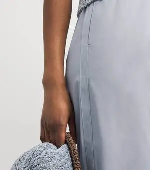 Eleventy Cropped Elasticated Waist Trousers - Blue