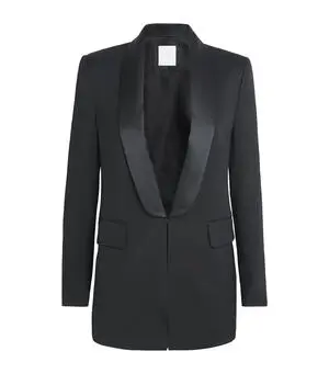 Eleventy Twill Tuxedo Jacket With Shawl Lapels - Black