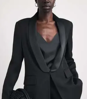 Eleventy Twill Tuxedo Jacket With Shawl Lapels - Black