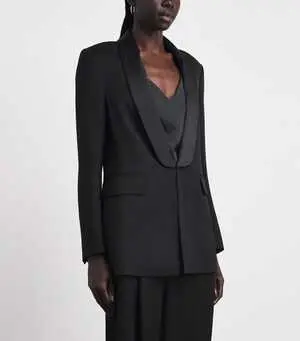 Eleventy Twill Tuxedo Jacket With Shawl Lapels - Black