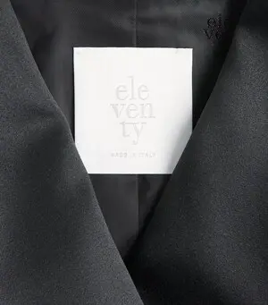 Eleventy Twill Tuxedo Jacket With Shawl Lapels - Black