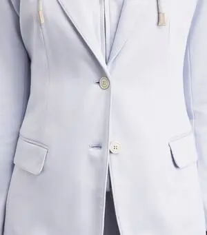 Eleventy Cotton-blend Hooded Blazer