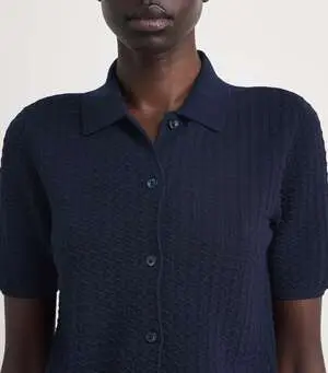 Eleventy Wool Short-sleeve Knit Polo