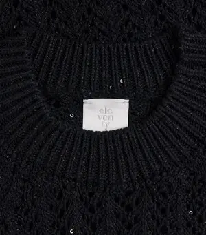 Eleventy Cotton-linen Sleeveless Sequin Sweater