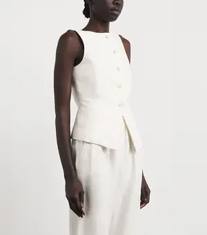 Eleventy Linen-blend Waistcoat