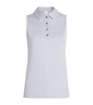 Eleventy Sleeveless Polo Shirt With Contrasting Trim