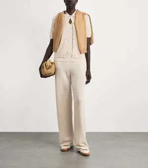 Eleventy Wool Knitted Trousers - Beige