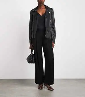 Eleventy Biker Leather Jacket