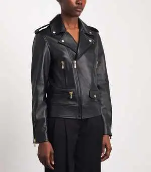 Eleventy Biker Leather Jacket
