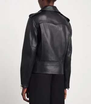 Eleventy Biker Leather Jacket