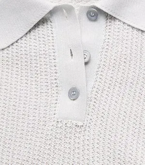 Eleventy Sleeveless Cotton Knitted Polo Shirt - Blue