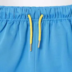 MINI RODINI Light Recycled Fabric Shorts With Yellow Side Band
