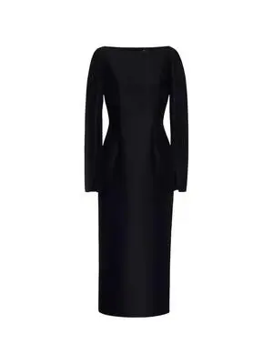 Adam Lippes Talitha Long-sleeve Midi Dress