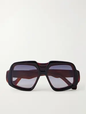 Loewe Anagram Square-frame Sunglasses - Brown