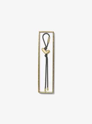 Michael Kors Tone Heart Charm With Speckled Cord - Gold