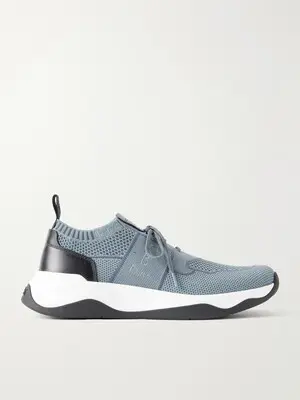 Berluti Shadow Stretch-knit Sneakers - Gray