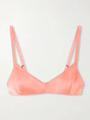 Khaite Talita Satin Bralette - Pink