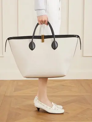 Khaite Kasia Medium Canvas Tote - Neutrals