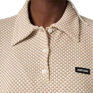 Miu Miu Jacquard Knit Polo Shirt