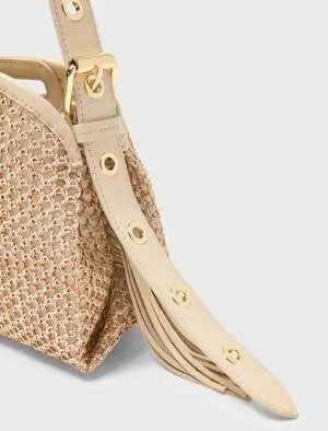 Maje Miss M Mini Mesh Bag With Fringe Detail