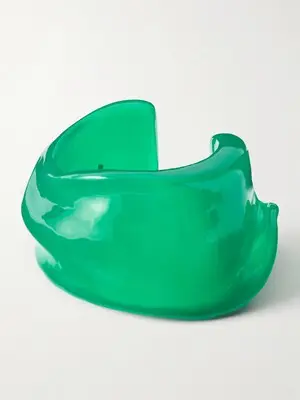 Completedworks Sculptural Resin Cuff - Green