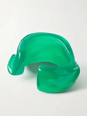 Completedworks Sculptural Resin Cuff - Green