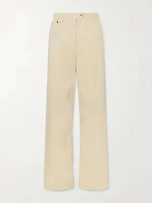 Calvin Klein Collection Gemma Cotton Straight-leg Pants - Neutrals