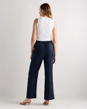 Quince European Stretch Linen Trousers - Deep Navy