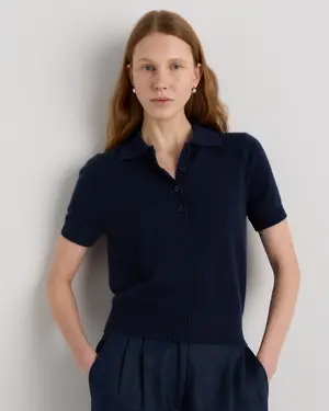 QUINCE Mongolian Cashmere Short Sleeve Polo