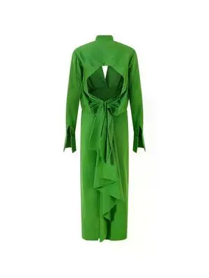 Rosie Assoulin V-neck Dress With Back Tie Detail