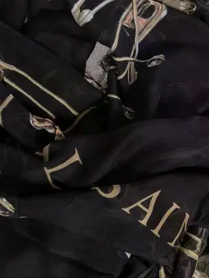 ALLSAINTS Cora Safety-pin-print Frayed Scarf