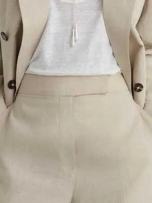 REISS Kit Linen Wide-leg Suit Trousers
