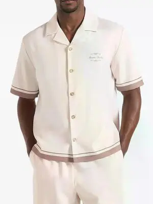 Manière De Voir Juan In Cream Baroque Resort Shirt - Neutrals