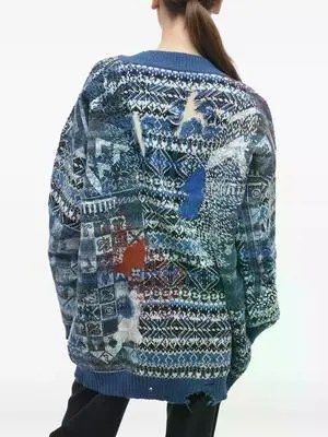 MAISON MARGIELA Embroidered V-neck Sweater