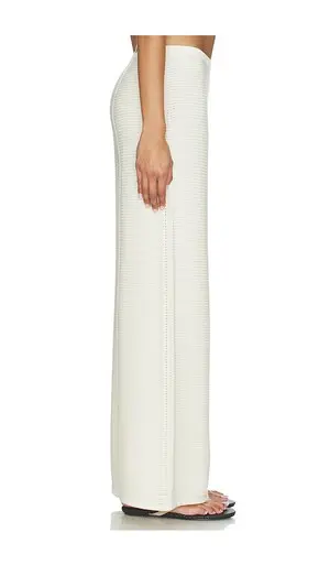 LA LIGNE Crochet Knit Wide Leg Pants