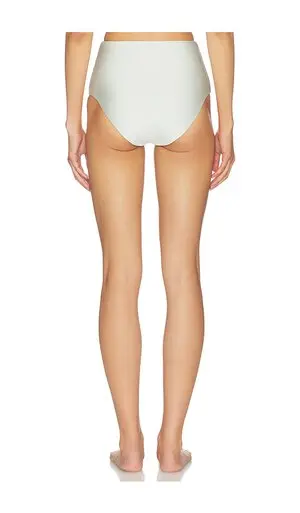 Simkhai Teya High Waisted Ruched Bikini Bottom - Mint