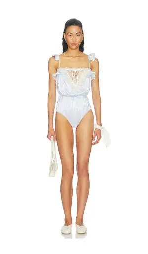 For Love & Lemons Cleo Romper - Blue