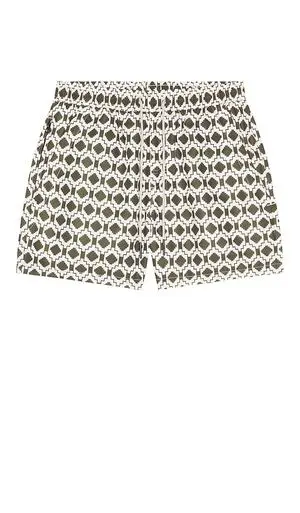 Oas Geometric Print Swim Shorts - Pine
