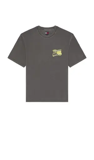 Tommy Hilfiger 90s Bubble Flag Tee In Charcoal