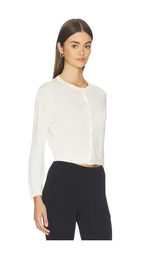 Theory Cropped Linen-blend Cardigan