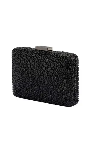 OLGA BERG Harriet Crystal Clutch - Black