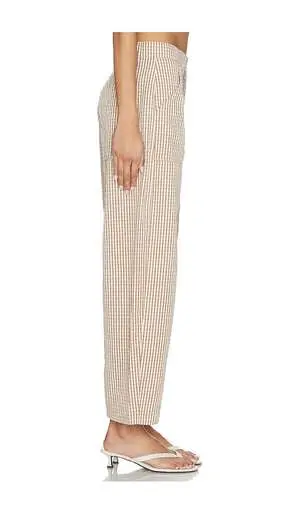 Lna Checkered Cotton Blend Trousers
