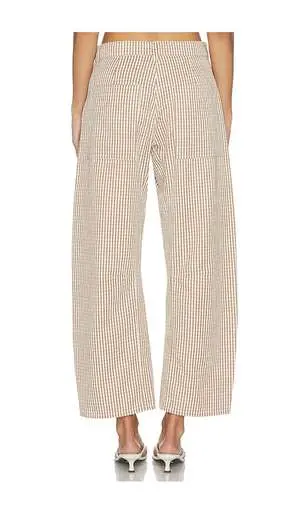Lna Checkered Cotton Blend Trousers