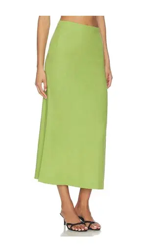 ALIGNE Linen Mix Midi Skirt - Apple