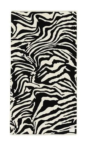 SLOWTIDE Skatie Zebra Towel In ,white - Black