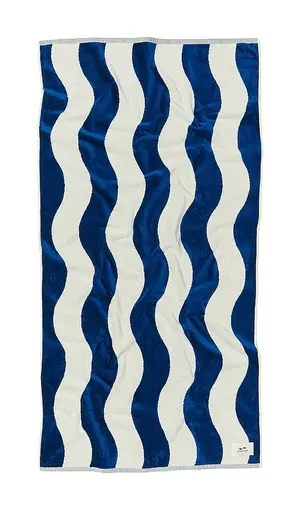 SLOWTIDE Stripe Towel In Blue,white - Deep Pool
