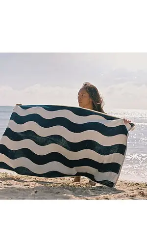 SLOWTIDE Stripe Towel In Blue,white