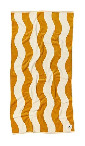 SLOWTIDE Stripe Towel In Yellow,white - Brush