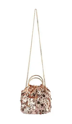 OLGA BERG Sequined Top Handle Bag